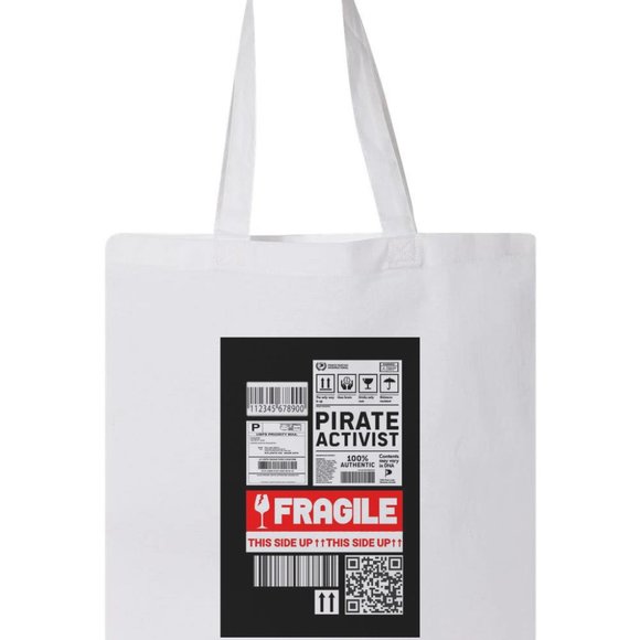 Bags | Fragile Sticker Design Tote Bag | Poshmark